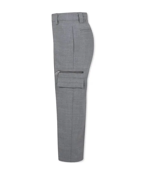 Givenchy Straight Leg Cargo Pants With Silver Logo Detail