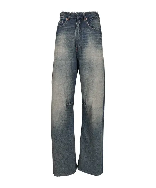 MAISON MARGIELA Frayed Wide-leg Jeans - Blue
