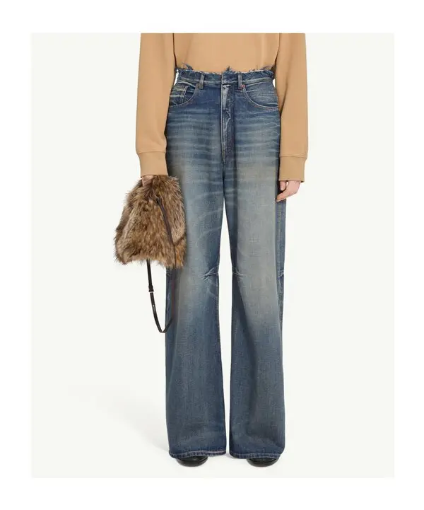 MAISON MARGIELA Frayed Wide-leg Jeans