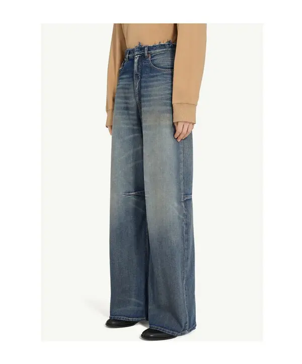MAISON MARGIELA Frayed Wide-leg Jeans