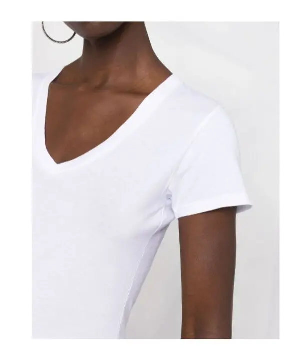NILI LOTAN Crocheted V-neck T-shirt