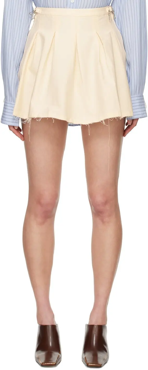 Our Legacy Pleated Skirt With Raw Hem And Side Zippers