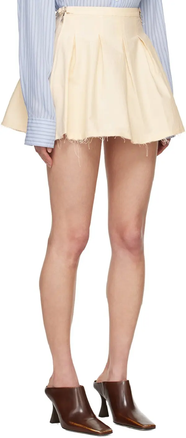 Our Legacy Pleated Skirt With Raw Hem And Side Zippers