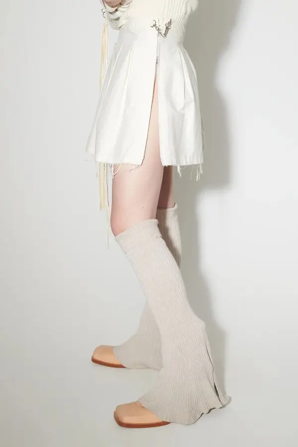 Our Legacy Pleated Skirt With Raw Hem And Side Zippers