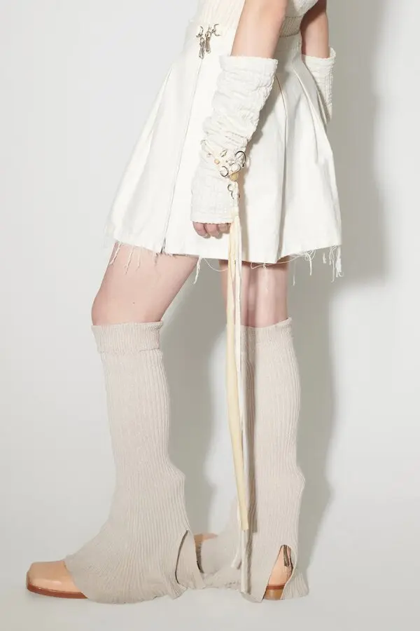 Our Legacy Pleated Skirt With Raw Hem And Side Zippers