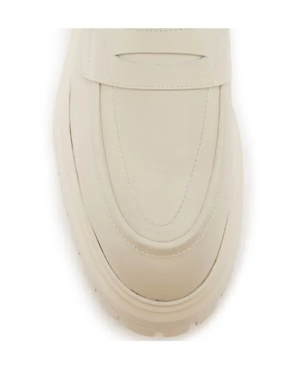 STUART WEITZMAN Almond-toe Leather Loafers With Logo Detailing