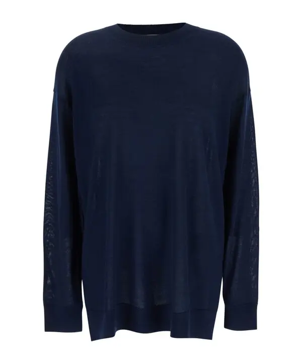 P.a.r.o.s.h Crewneck Long-sleeved Knitted Jumper - Blue