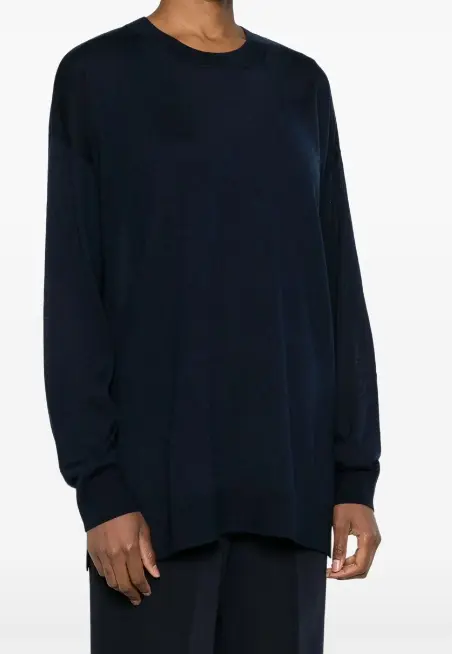 P.a.r.o.s.h Crewneck Long-sleeved Knitted Jumper - Blue