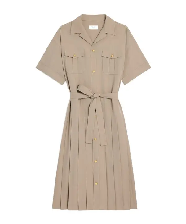 Celine Saharienne Cotton Gabardine Dress