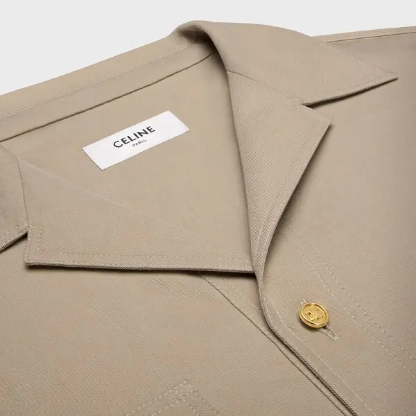 Celine Saharienne Cotton Gabardine Dress