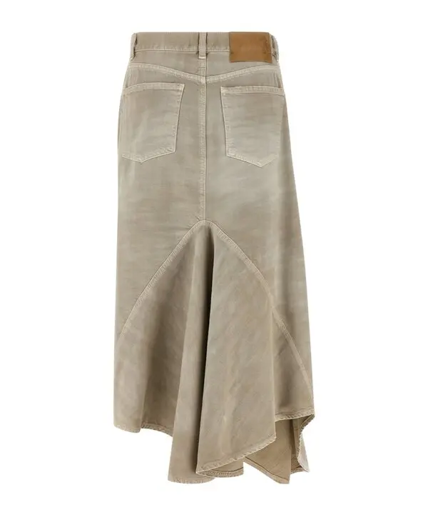 HAIKURE Ann Bull 44 Denim Midi Skirt - Grey
