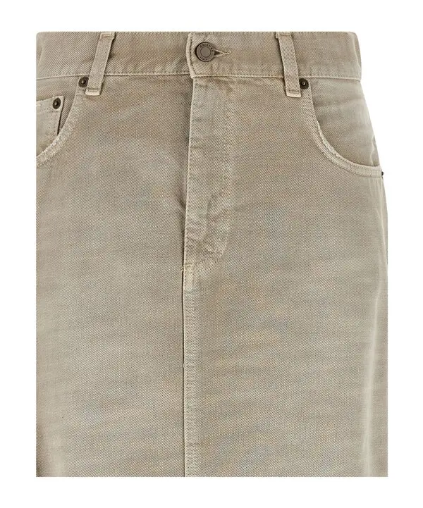 HAIKURE Ann Bull 44 Denim Midi Skirt - Grey