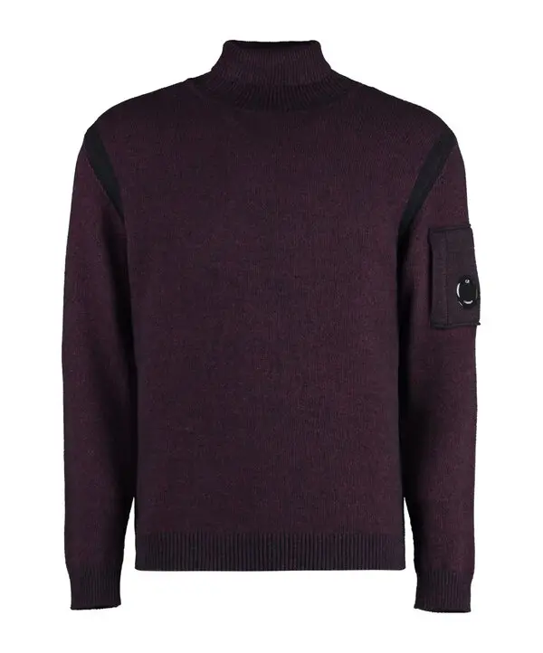 C.P. COMPANY Roll Neck Jumper With Lens Detail