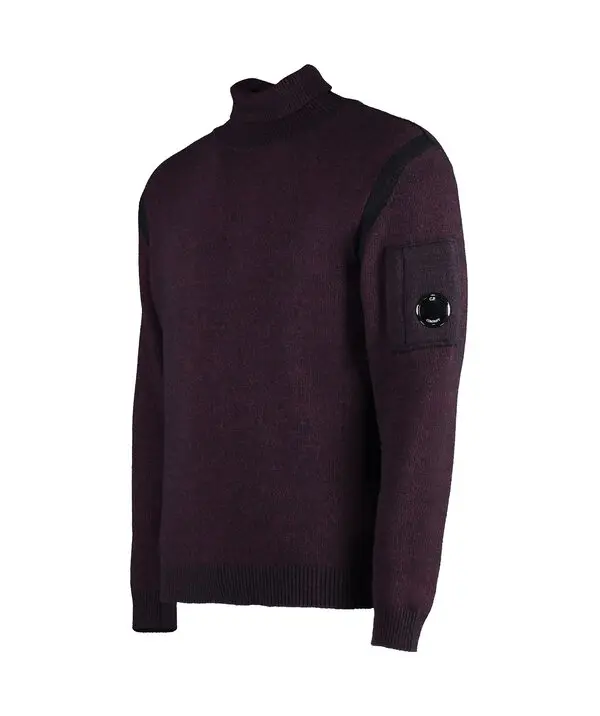 C.P. COMPANY Roll Neck Jumper With Lens Detail