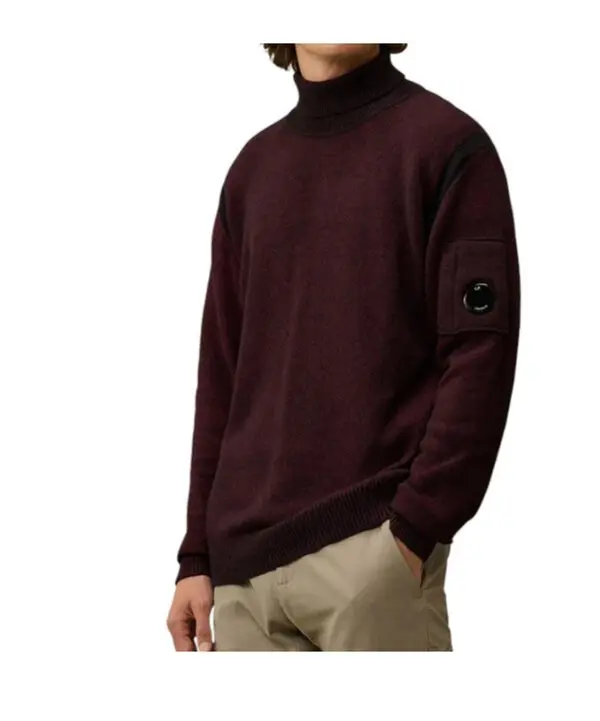 C.P. COMPANY Roll Neck Jumper With Lens Detail