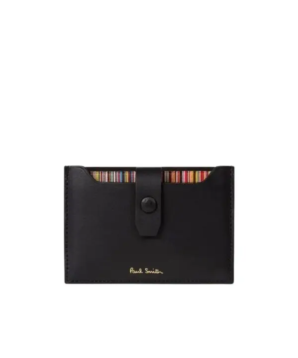 Paul Smith Logo Stamp Card Holder - Black