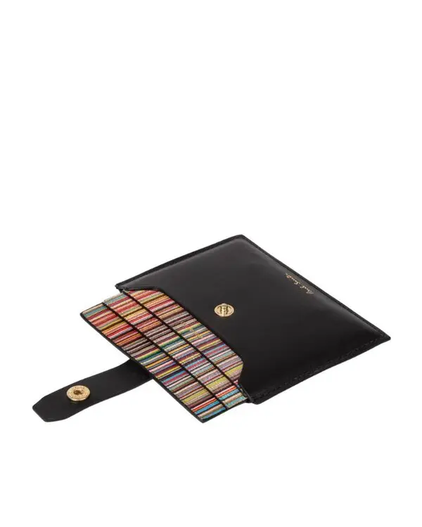 Paul Smith Logo Stamp Card Holder - Black