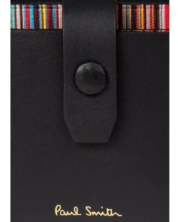 Paul Smith Logo Stamp Card Holder - Black