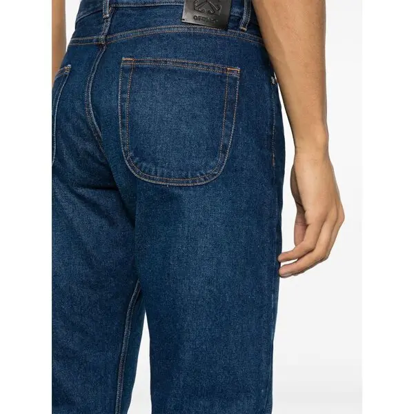Off-White Low-rise Straight Leg Jeans - Blue