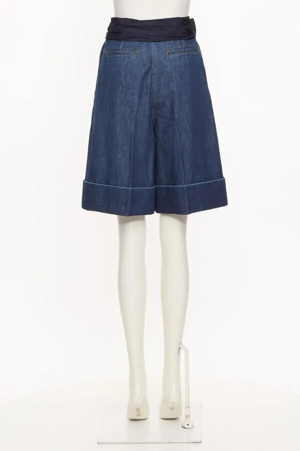 Valentino Garavani Denim Shorts With Bow Embellishment