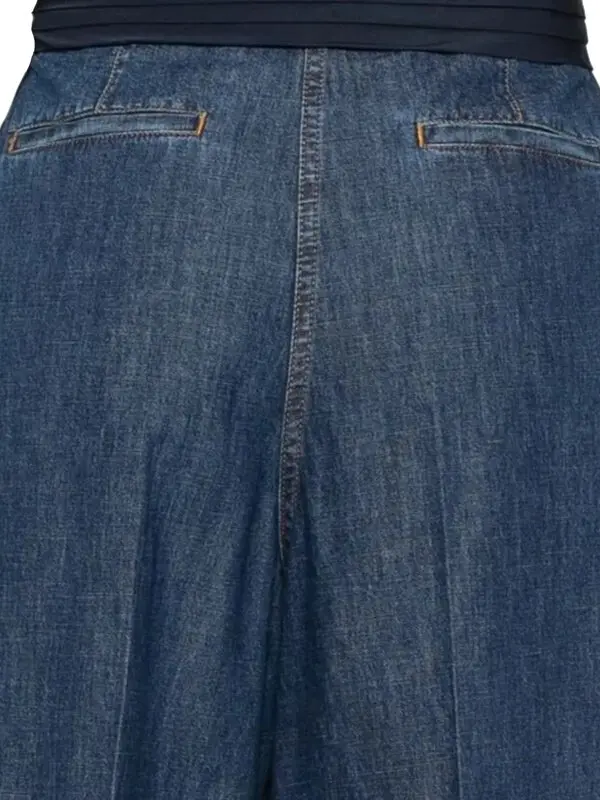 Valentino Garavani Denim Shorts With Bow Embellishment