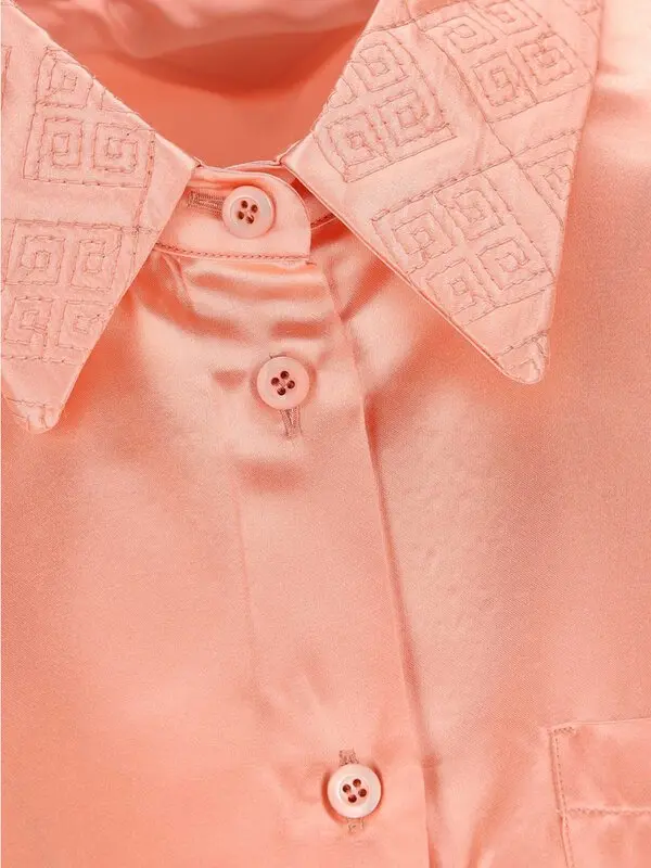 Prada Long Sleeve Shirt With Lapel Collar