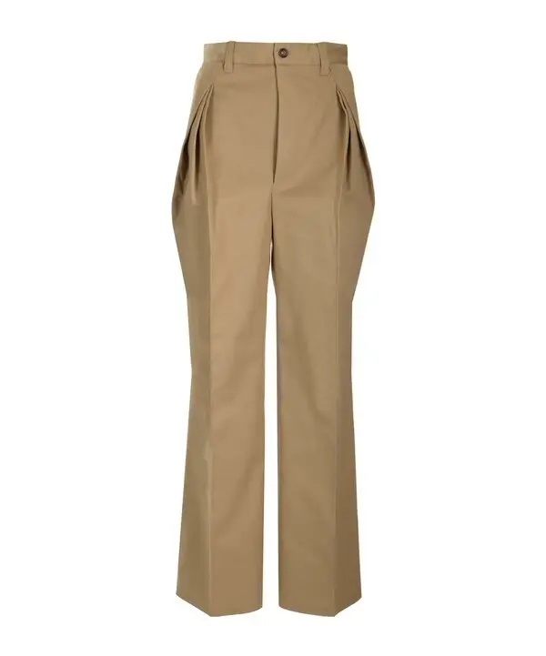 MAISON MARGIELA Plated Wide-leg Pants - Nude
