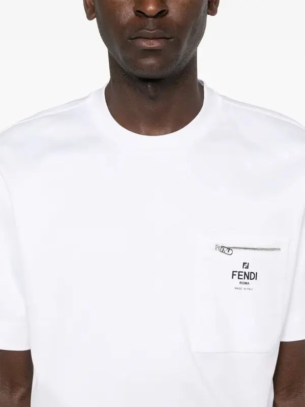 Fendi Logo Printed Crewneck T-shirt