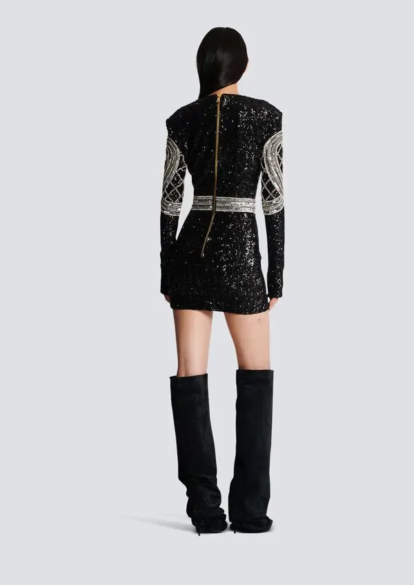 Balmain Sequin Embellished Mini Dress