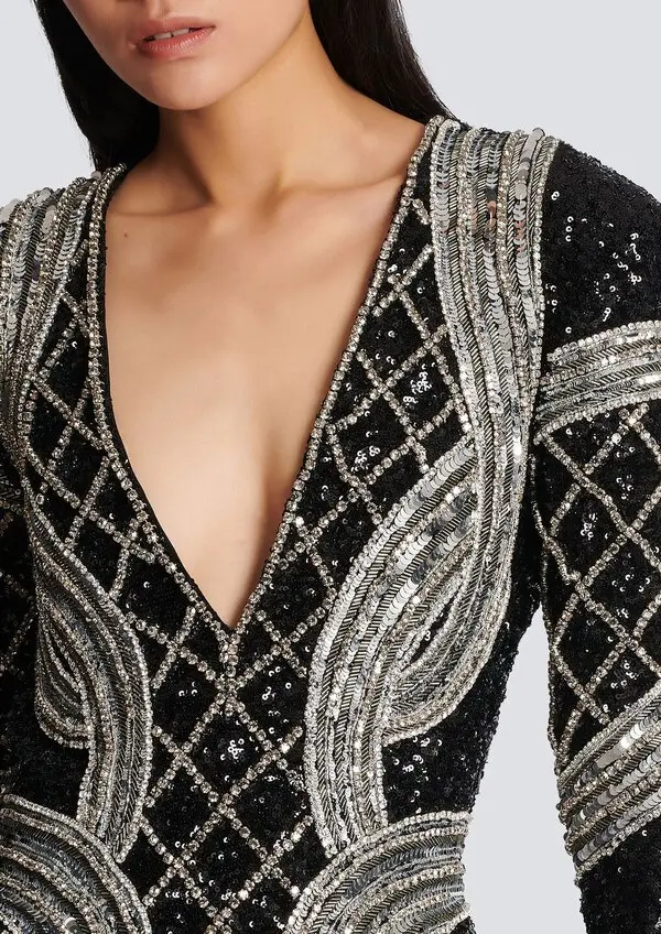 Balmain Sequin Embellished Mini Dress