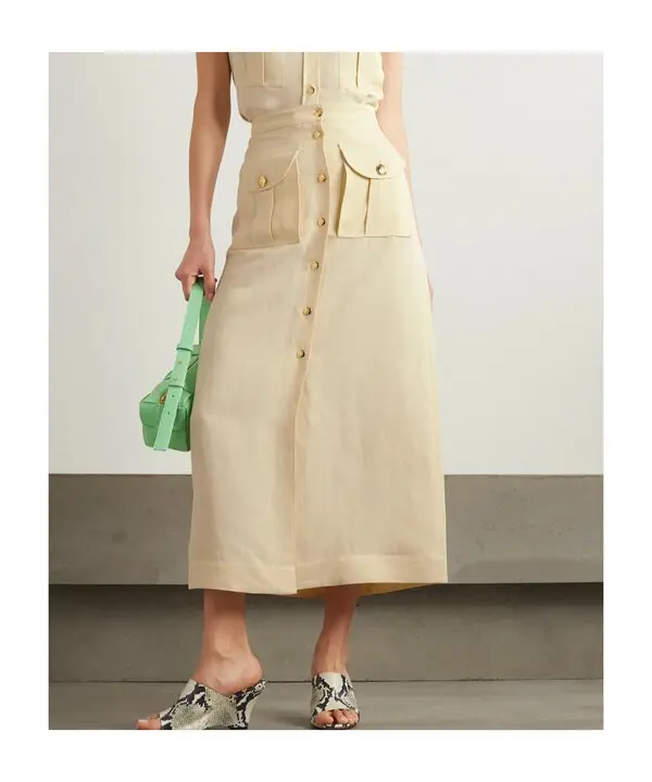 BLAZÉ MILANO Twill Midi Skirt