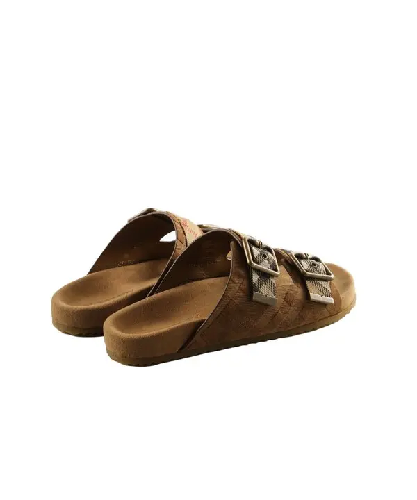 Burberry Checked Double-buckle Sandals