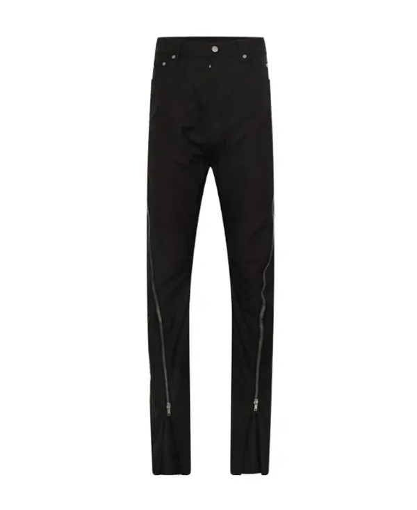 Rick Owens Bolan Banana Flared Trousers With Zipper Detail - Black