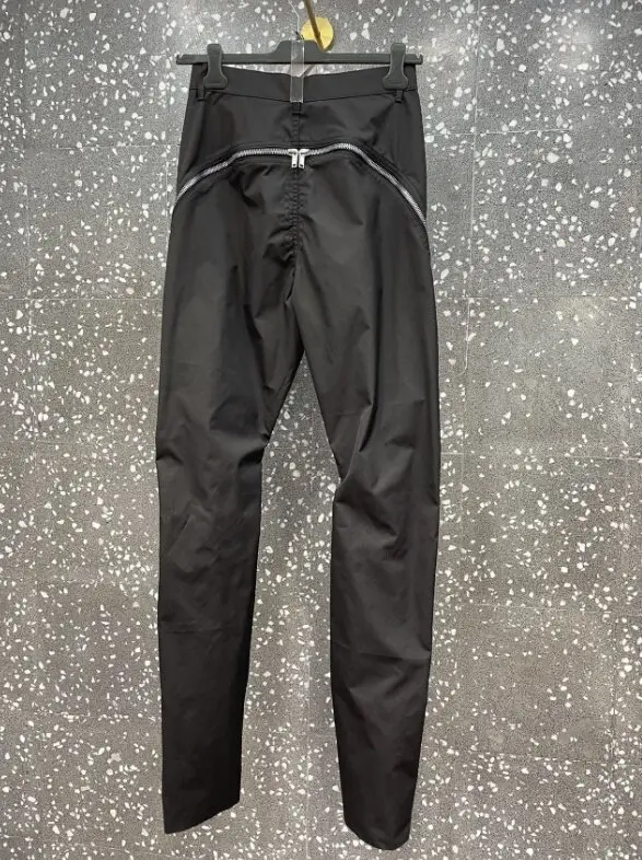 Rick Owens Bolan Banana Flared Trousers With Zipper Detail - Black