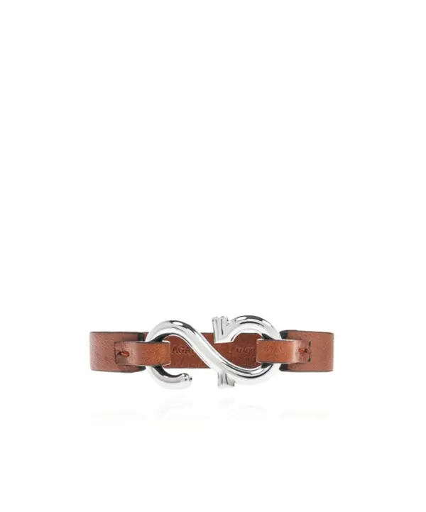 FERRAGAMO Gancini Hook Bracelet - Brown