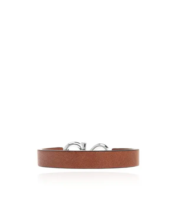 FERRAGAMO Gancini Hook Bracelet - Brown
