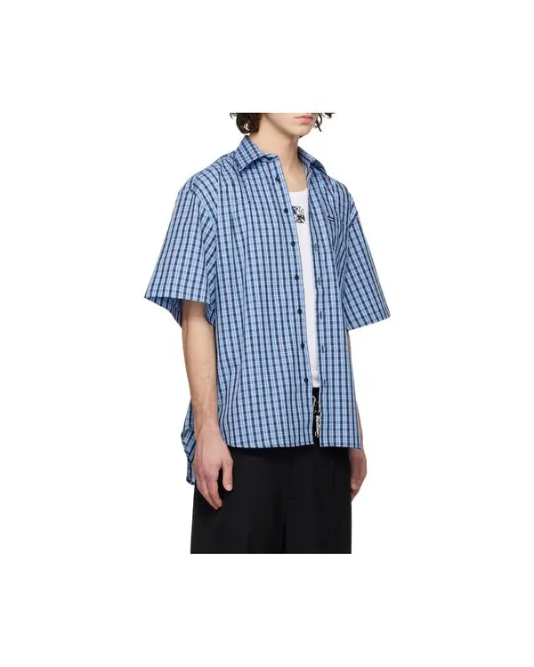 Vetements Logo Patch Checked Short-sleeve Shirt