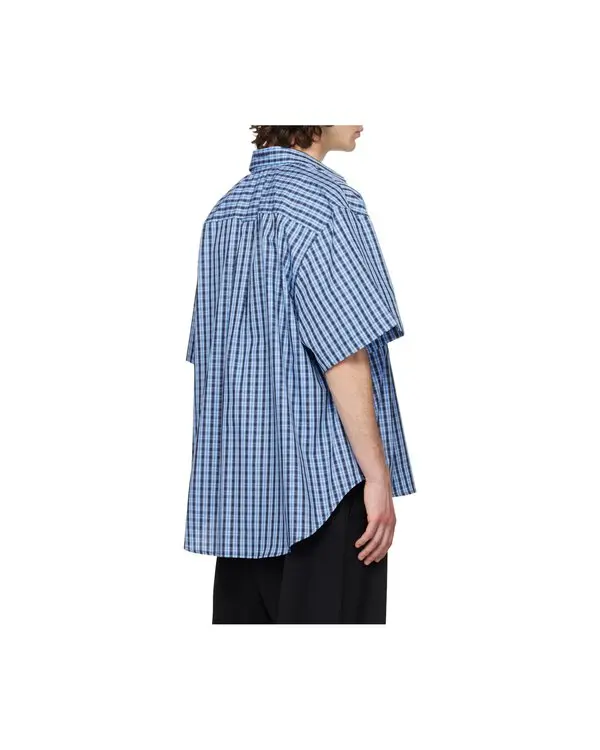 Vetements Logo Patch Checked Short-sleeve Shirt