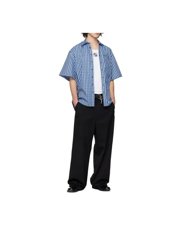 Vetements Logo Patch Checked Short-sleeve Shirt