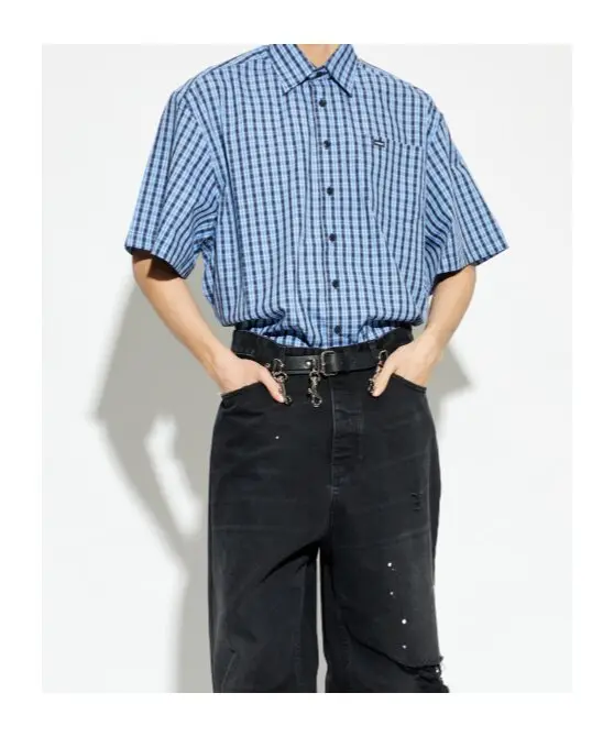 Vetements Logo Patch Checked Short-sleeve Shirt