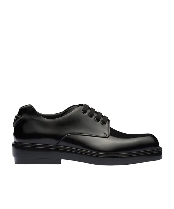 Prada Brushed Leather Derby Shoes