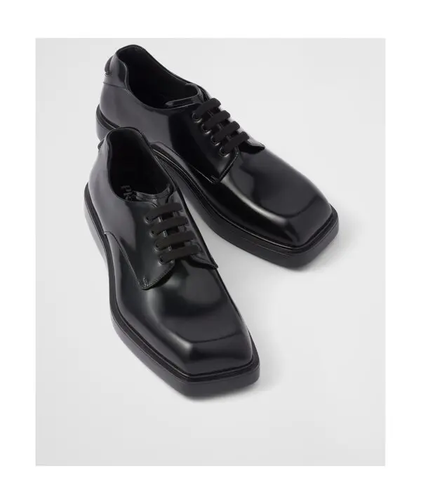 Prada Brushed Leather Derby Shoes