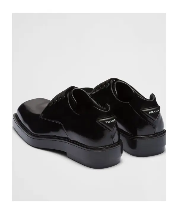 Prada Brushed Leather Derby Shoes