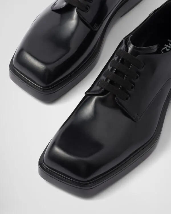Prada Brushed Leather Derby Shoes