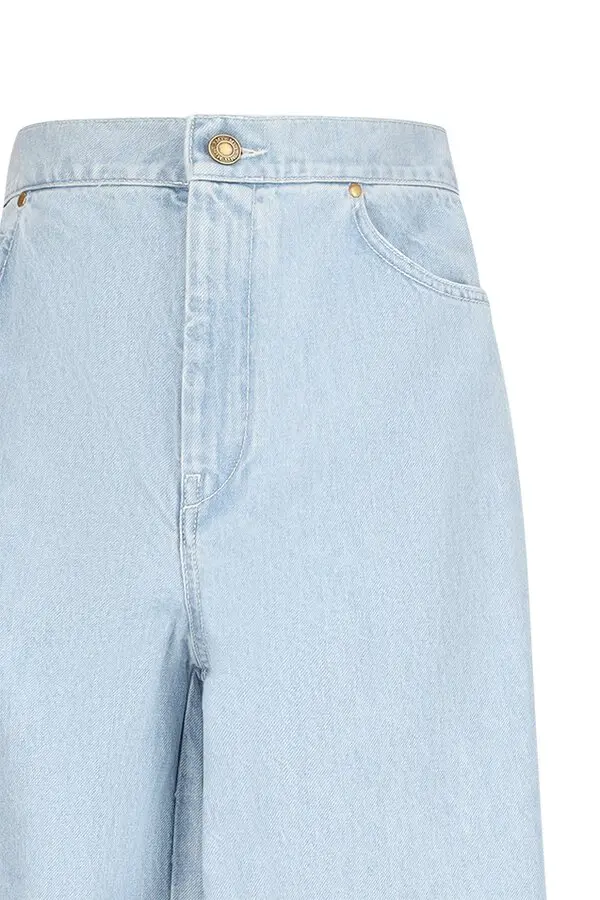 Max Mara Affari Wide Leg Jeans - Sky-blue
