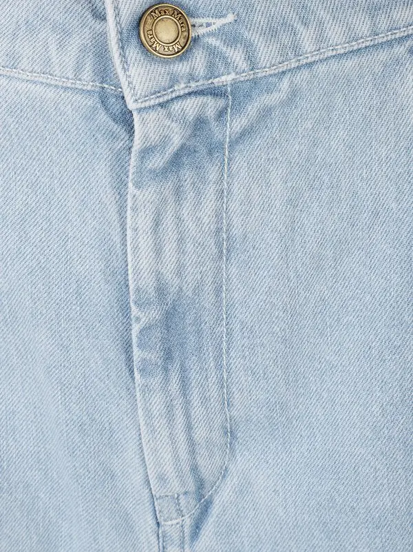 Max Mara Affari Wide Leg Jeans - Sky-blue