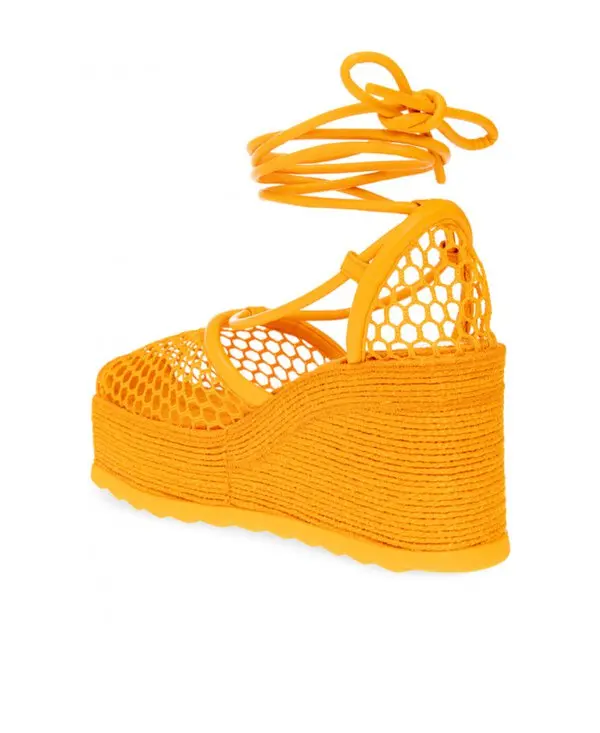 Bottega Veneta Net-panel Wedge Sandals