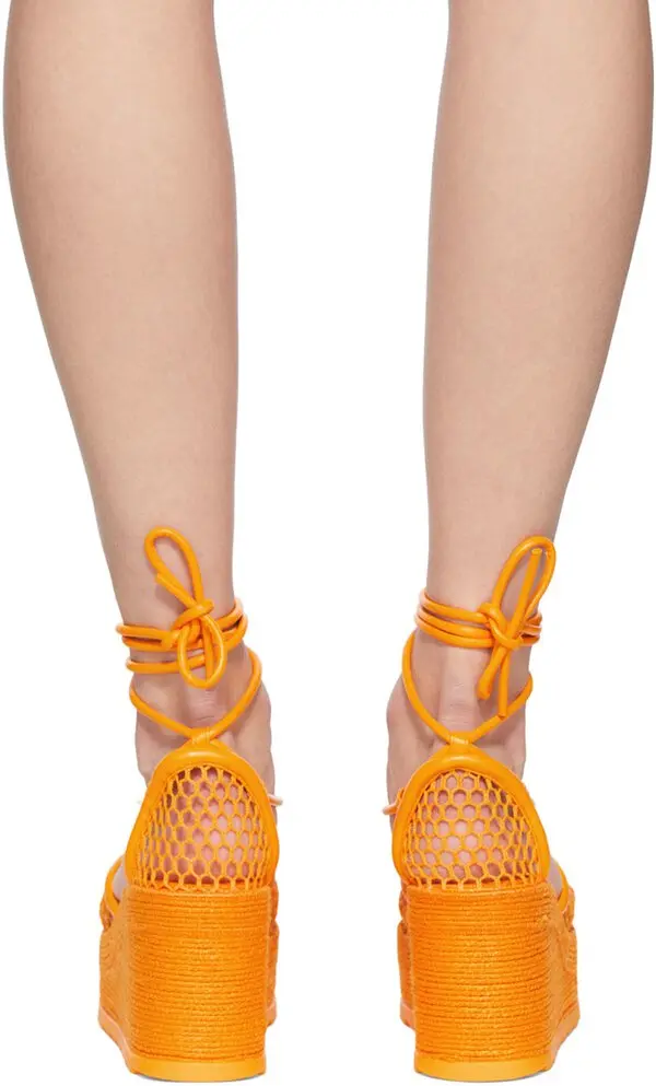 Bottega Veneta Net-panel Wedge Sandals