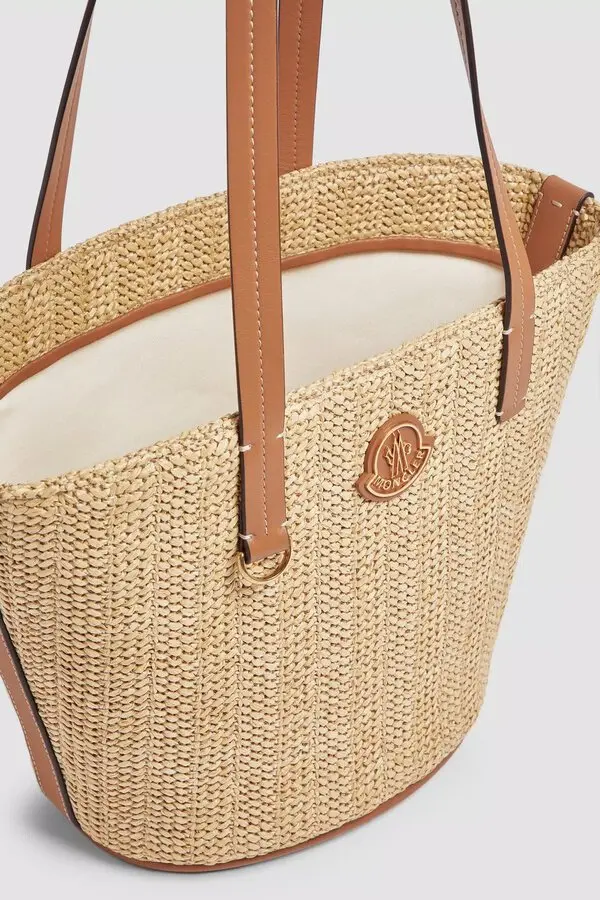 Moncler Woven Tote Bag With Drawstring Closure