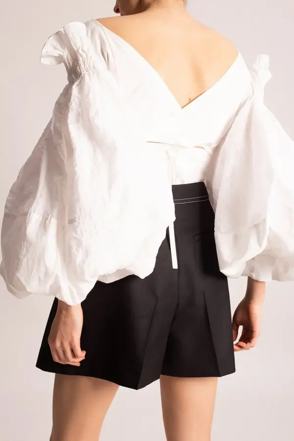 Loewe Balloon Sleeve Cropped Top